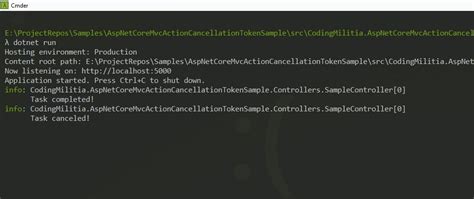 Using Cancellation Tokens On Aspnet Core Mvc Actions Dev Community