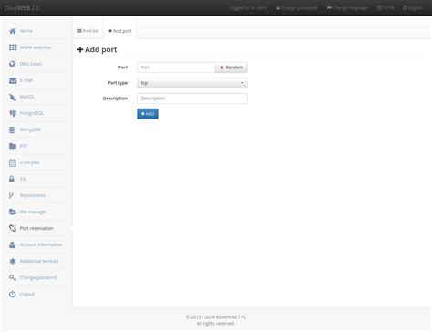 Port Reservation Serv00 Documentation