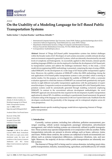 Pdf On The Usability Of A Modeling Language For Iot Based Public