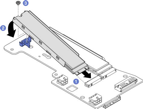 Install The Bottom M 2 Cabled Adapter And M 2 Drives Thinkedge Se360 V2 Lenovo Docs