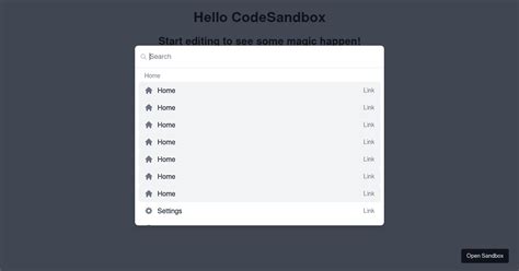 React Cmdk Forked Codesandbox