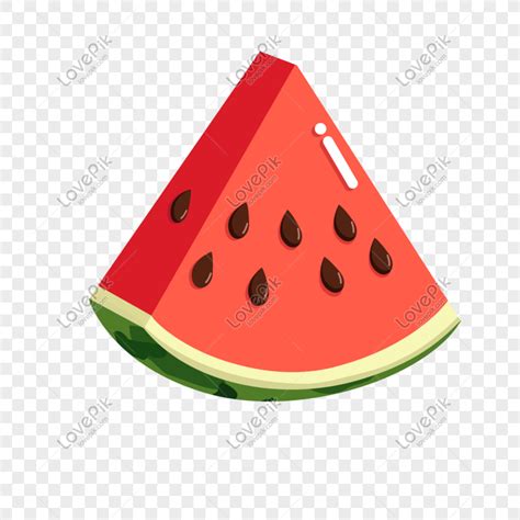 손으로 수박 조각을 그린 Png 일러스트 무료 다운로드 Lovepik