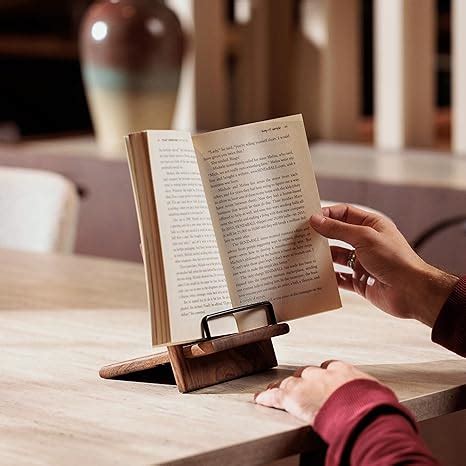 Tilisma Handmade Wooden Book Stand Walnut Cook Book Holder For