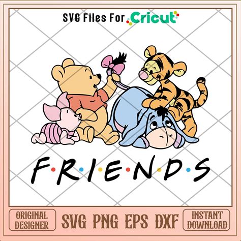 Winnie The Pooh Friends Svg Winnie The Pooh Character Svg Digital Do