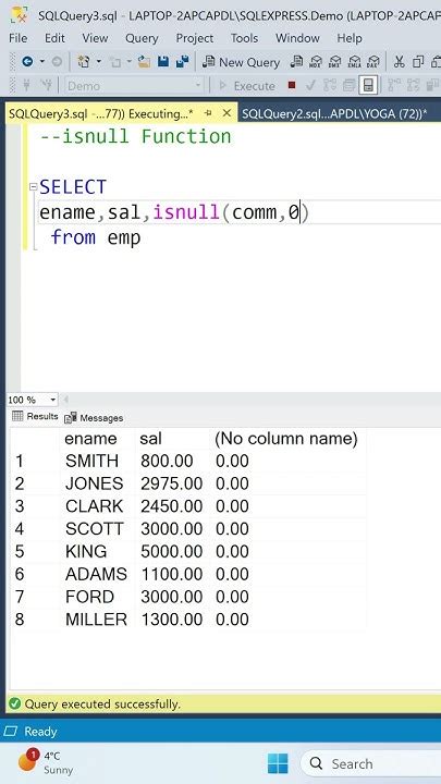Sql Intervew Question 2024 Sql Isnull Sql For Beginners Sql Sqlforbeginners Shorts Viral