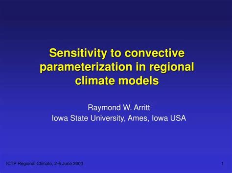 Ppt Sensitivity To Convective Parameterization In Regional Climate Models Powerpoint