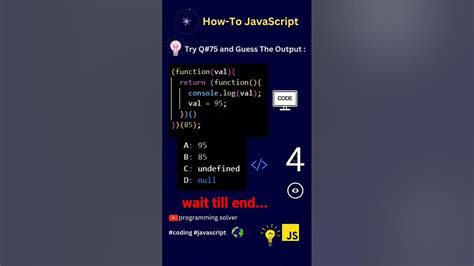 How To Code Javascript Q75 Try Solve And Guess The Output Shorts Coding Programming