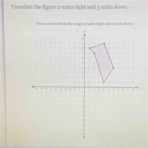 Translate The Figure 2 Units Right And 3 Units Down Draw A Vector From The Origin 2 Unit [math]