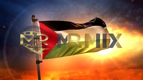 ویدیو فوتیج پرچم فلسطین با نور پس‌زمینه نماشا