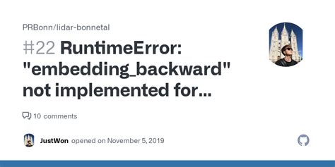 runtimeerror embedding backward not implemented for long · issue