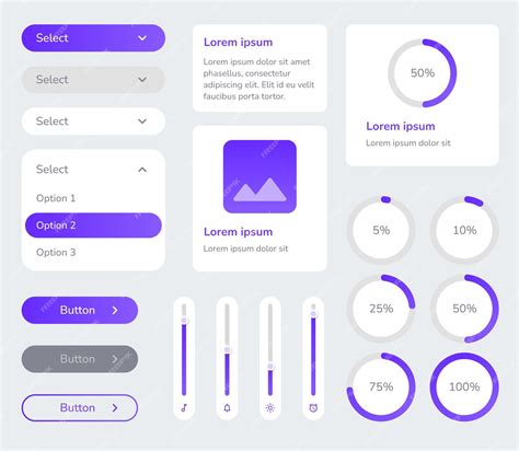 Premium Vector Vector User Interface Ui Kit Set Bundle Modern