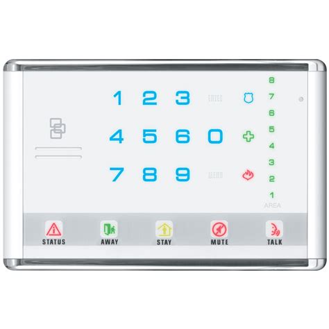 Nx 1813e Ge Interlogix Networx Hardwired Advanced Touch Horizontal Led White Alarm Keypad W