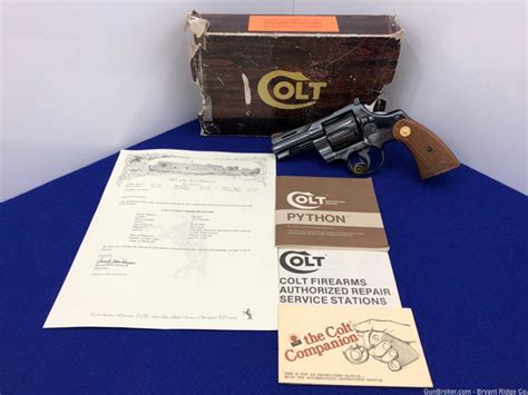 Sold 1983 Colt Python 357 Mag Blue Ultra Rare 3 Barrel Model Coveted Python Bryant Ridge