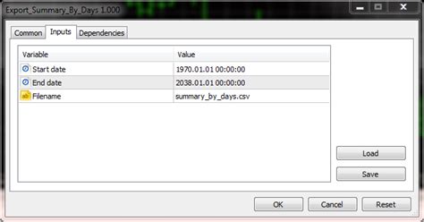 Free Download Of The Export Summary Grouped By Trading Days Script By