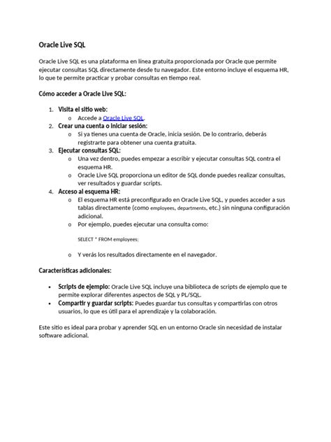 Oracle Live Sql Pdf