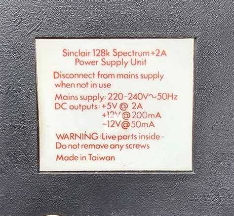 Power Circuit ZX Spectrum 128 RetroSix Wiki