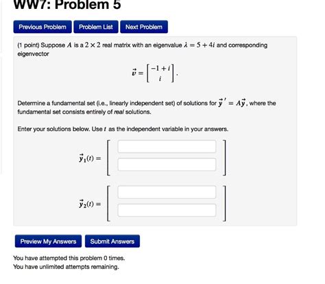 Solved WW7 Problem 5 Previous Problem Problem List Next Chegg Com