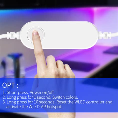 Wifi Esp32 Wled Microphone Dc 12v 24v Pixel Led Strip Light Mini Controller