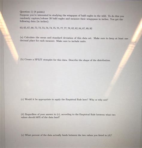 Solved Question 1 8 Points Suppose Youre Interested In