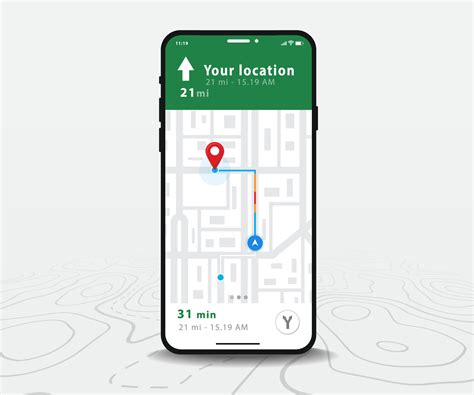 Map Gps Navigation App Ux Ui Concept Mobile Map Application Smartphone App Search Map