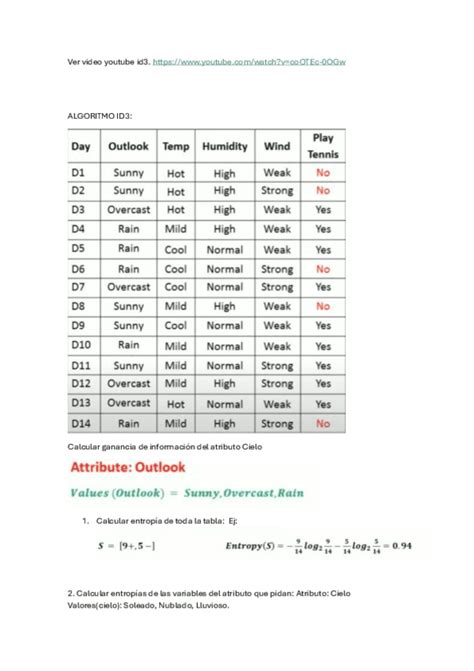 Ejercicio Examen Y Repaso Algoritmo Id3pdf