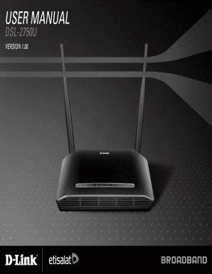 Fillable Online D Link DSL 2750U User Manual Fax Email Print PdfFiller
