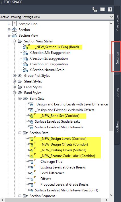 Solved How To Set Cross Section Proposed Levels From Corridor Not From Surface Autodesk
