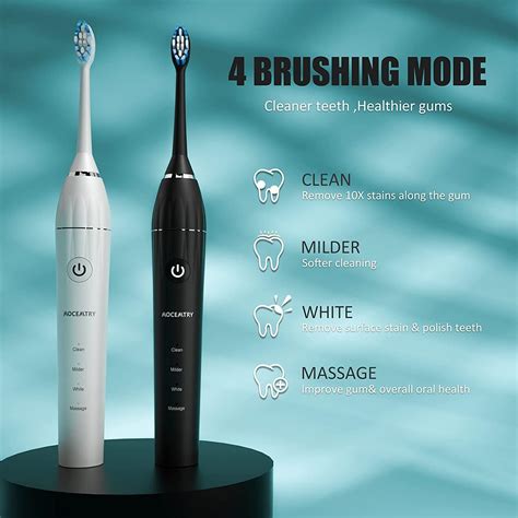Electric Toothbrush Double Pack Sonic Toothbrushes With 4 Modes 4