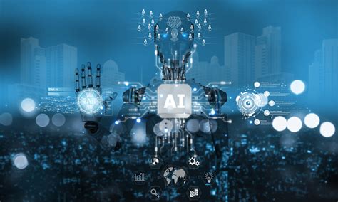 3d Render Cyber Digital World Android Robot Pointing Finger Computer Coding Ai Chatbot