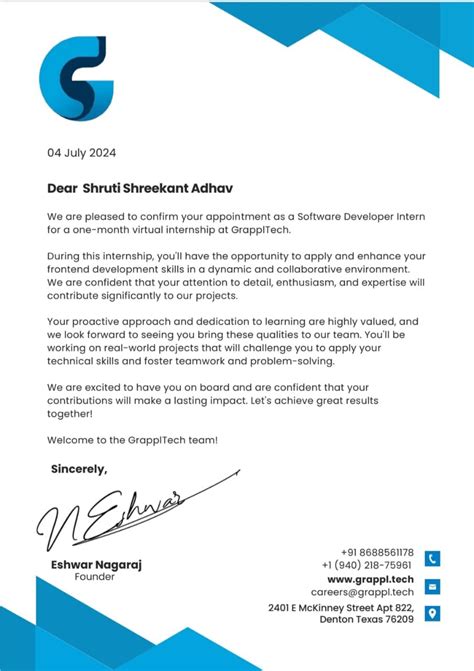 Shruti Adhav On Linkedin Grappltech Internship Softwareintern