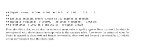 Solved The Data Is In R To Load The Data Use Library Alr Chegg