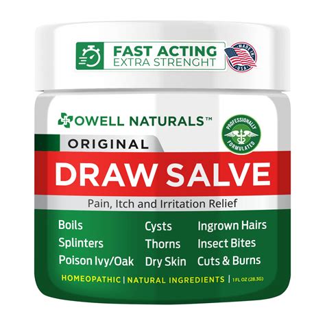 Owell Naturals Drawing Salve Ointment 1oz Ingrown Hair Treatment Boi