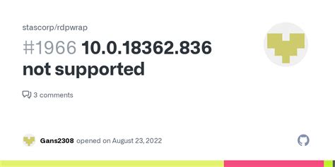 10018362836 Not Supported · Issue 1966 · Stascorprdpwrap · Github