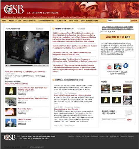 Osh The Journey Csb Us Chemical Safety Hazard Investigation Board