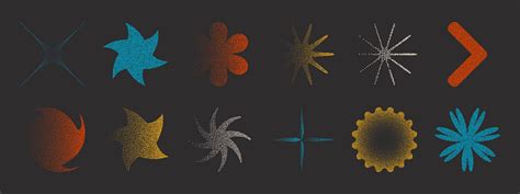 트렌디한 복고풍 스타일의 복사 효과가 있는 기하학적 모양 세트입니다 00년대 Y2k 미학 벡터 노이즈 거친 텍스처입니다 0명에 대한 스톡 벡터 아트 및 기타 이미지 Istock