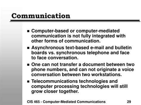 Ppt Communication Concepts Computer Mediated Communications Groupware Powerpoint