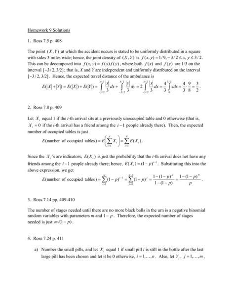 Homework 9 Solutions