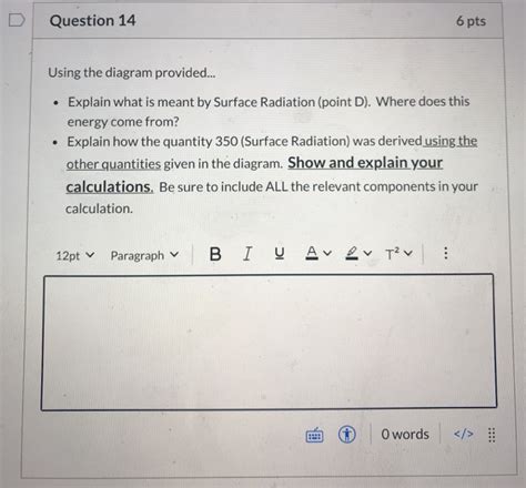 Solved Question 14 6 Pts Using The Diagram Provided •