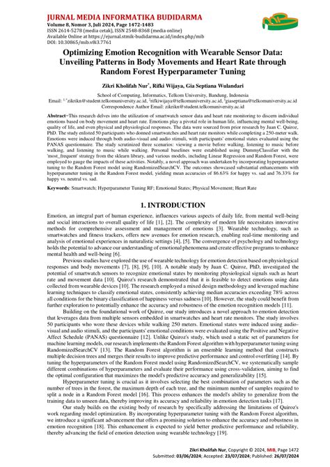 Pdf Optimizing Emotion Recognition With Wearable Sensor Data Unveiling Patterns In Body