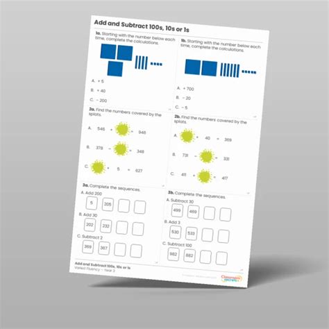 Year 3 Add And Subtract 1s Varied Fluency 2 Resource Classroom Secrets