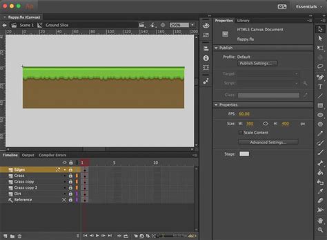 part 1 building a html5 flappy bird game clone with adobe animate cc