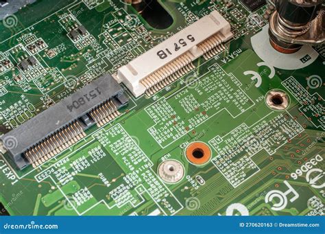 Storage Device Interface On Computer Motherboard Stock Image Image Of