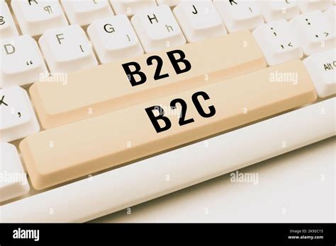 conceptual caption b2b b2c conceptual photo two types for sending