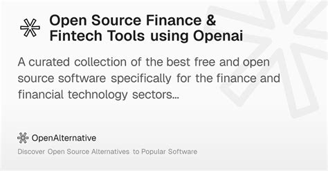Best Open Source Finance And Fintech Tools Using Openai 2025