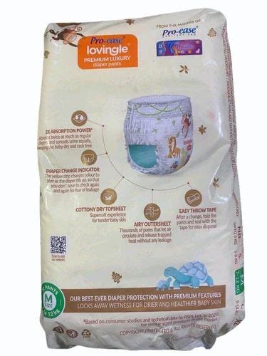 Plain Pro Ease Lovingle Premium Medium Luxury Diaper At Rs 3400box In