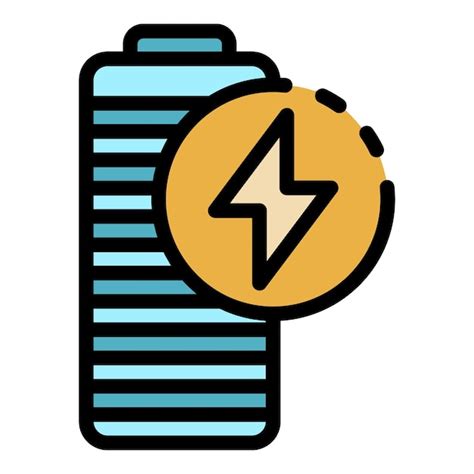Premium Vector Power Battery Icon Outline Power Battery Vector Icon Color Flat Isolated