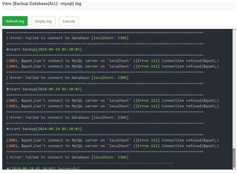 database backup failed to run for aapanel version 7 0 9 aapanel