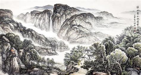 中國人的山水畫情節國畫大師魯炳奇山水欣賞 每日頭條