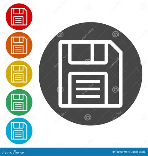 Save Icon File Save Icon Disc Icon Stock Vector Illustration Of