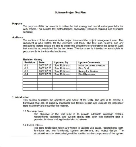 Hardware Test Plan Template PDF Template
